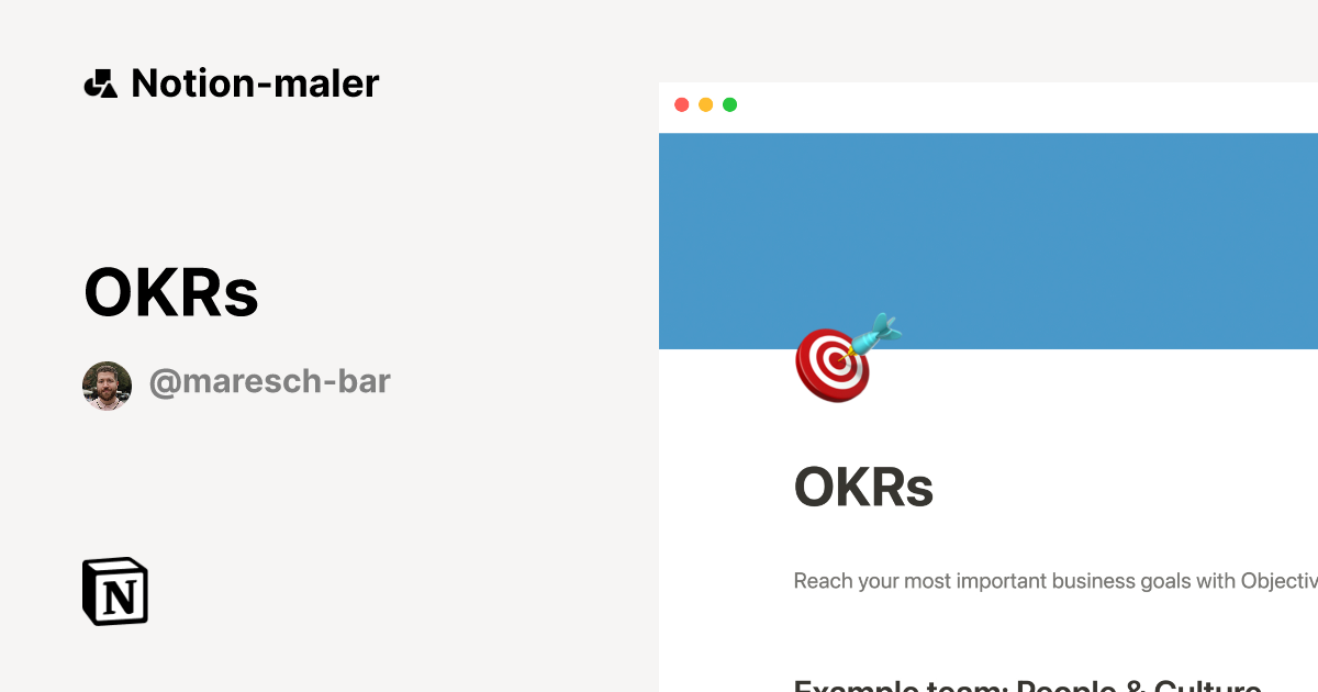 OKRs-mal| Notions markedsplass