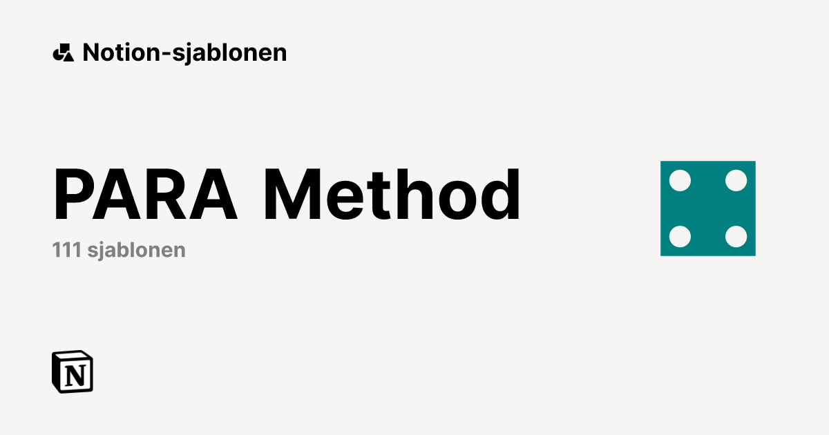Populairste sjablonen voor PARA Method van Notion | Notion Marketplace