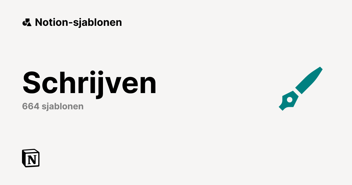 Populairste sjablonen voor Schrijven van Notion | Notion Marketplace