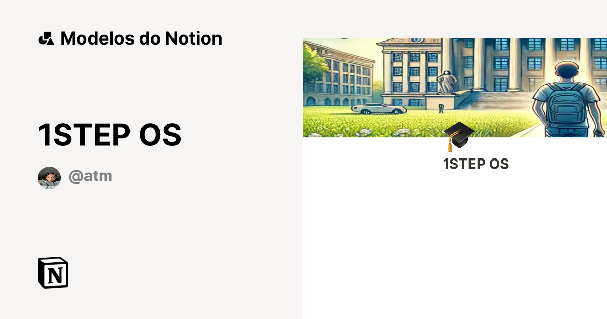 1STEP OS Modelo por ATM | Marketplace do Notion