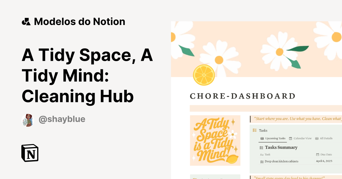 A Tidy Space, A Tidy Mind: Cleaning Hub Modelo por little creative ...