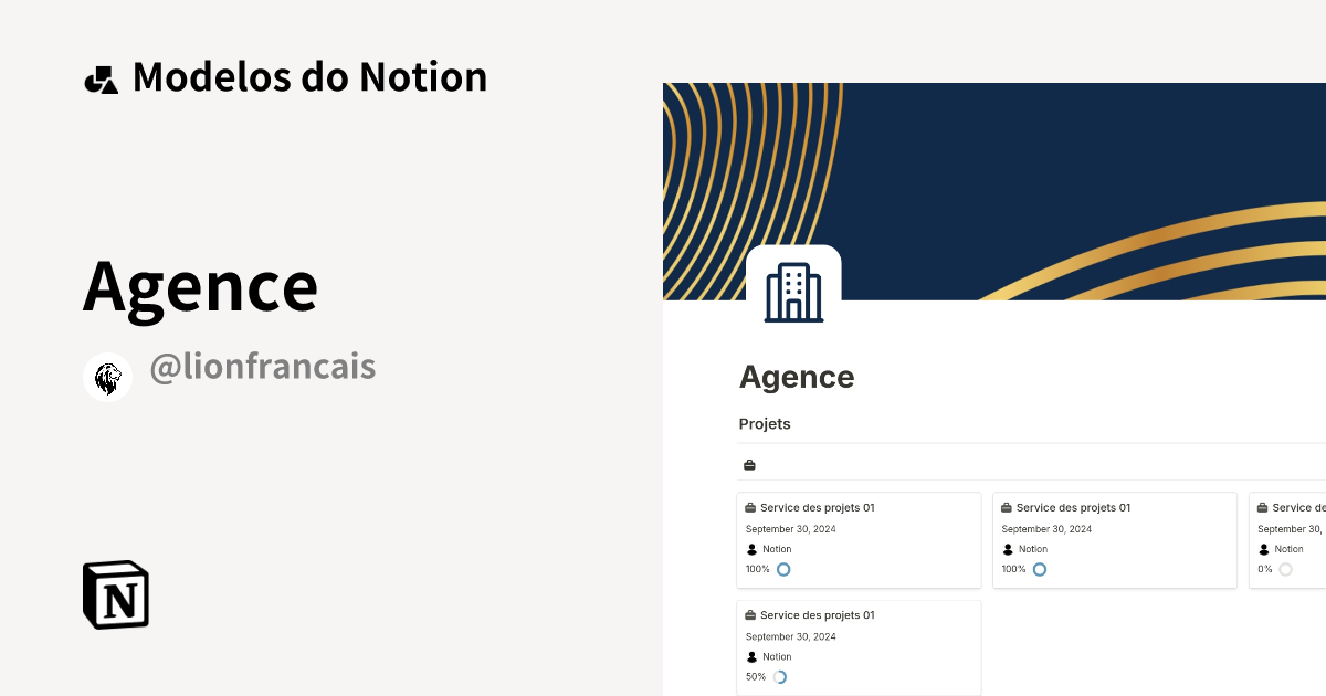 Agence Modelo por Lion | Marketplace do Notion