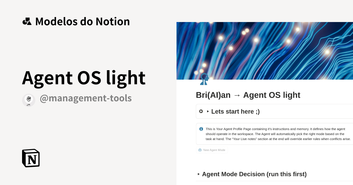 Agent OS light Modelo por Management Tools | Marketplace do Notion