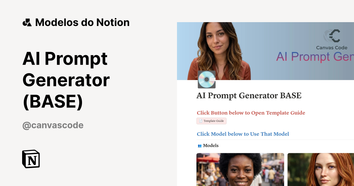 Modelo AI Prompt Generator (BASE) | Marketplace do Notion