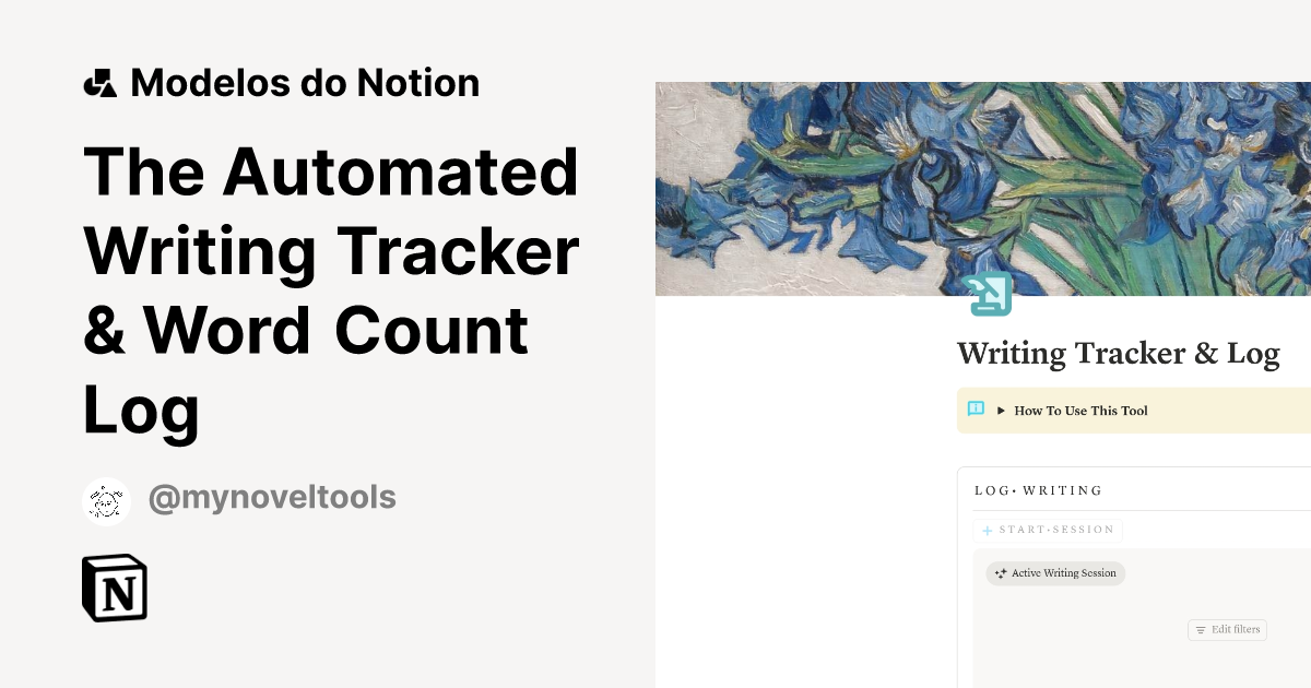 The Automated Writing Tracker & Word Count Log Modelo por My Novel ...
