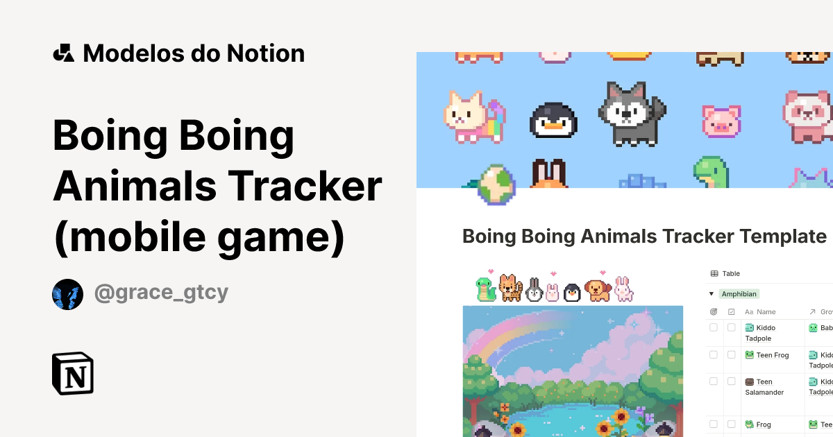 Boing Boing Animals Tracker (mobile game) Modelo por Grace ...