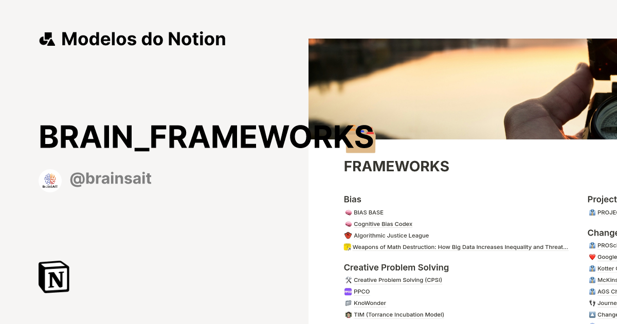 BRAIN_FRAMEWORKS Modelo por BrainSAIT برينسايت | Marketplace do Notion