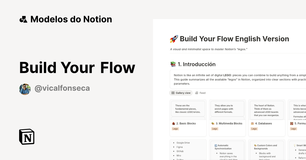 Modelo Build Your Flow | Marketplace do Notion