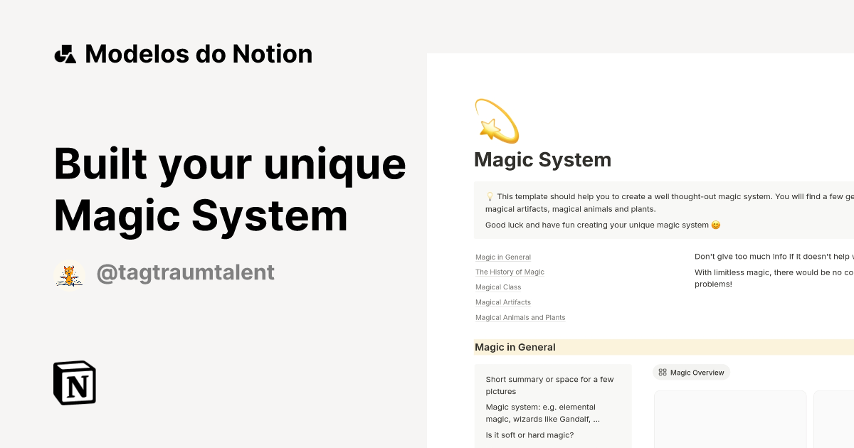 Built your unique Magic System Modelo por Tagtraumtalent | Marketplace ...