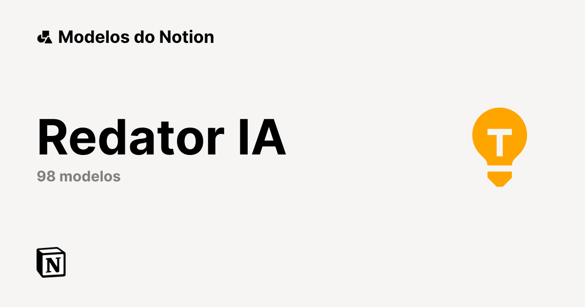 Principais modelos da categoria Redator IA do Notion | Marketplace do ...