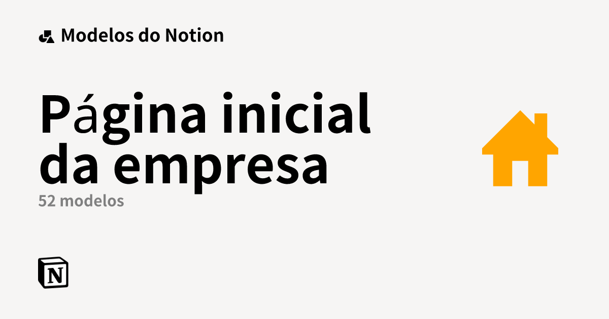 Melhores modelos para Página inicial da empresa do Notion | Marketplace do Notion
