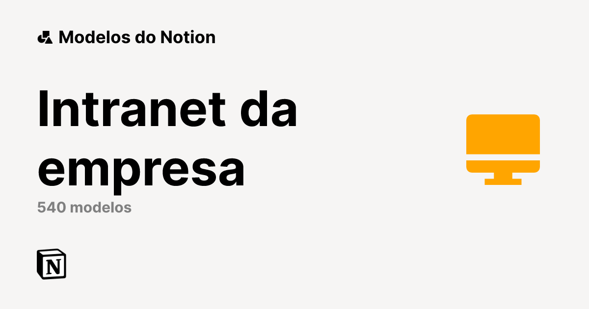 Melhores modelos para Intranet da empresa do Notion | Marketplace do Notion