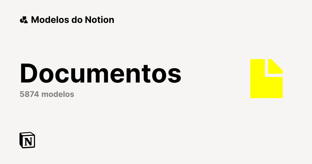 Melhores modelos para Documentos do Notion | Marketplace do Notion