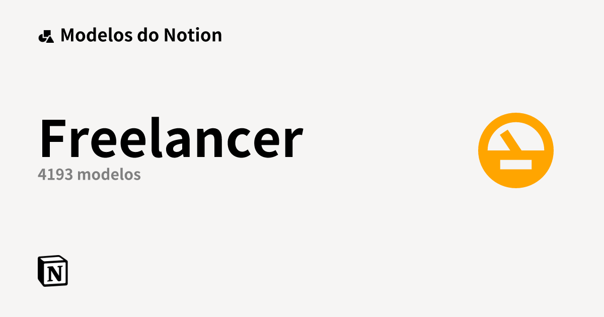 Principais modelos da categoria Freelancer do Notion | Marketplace do ...