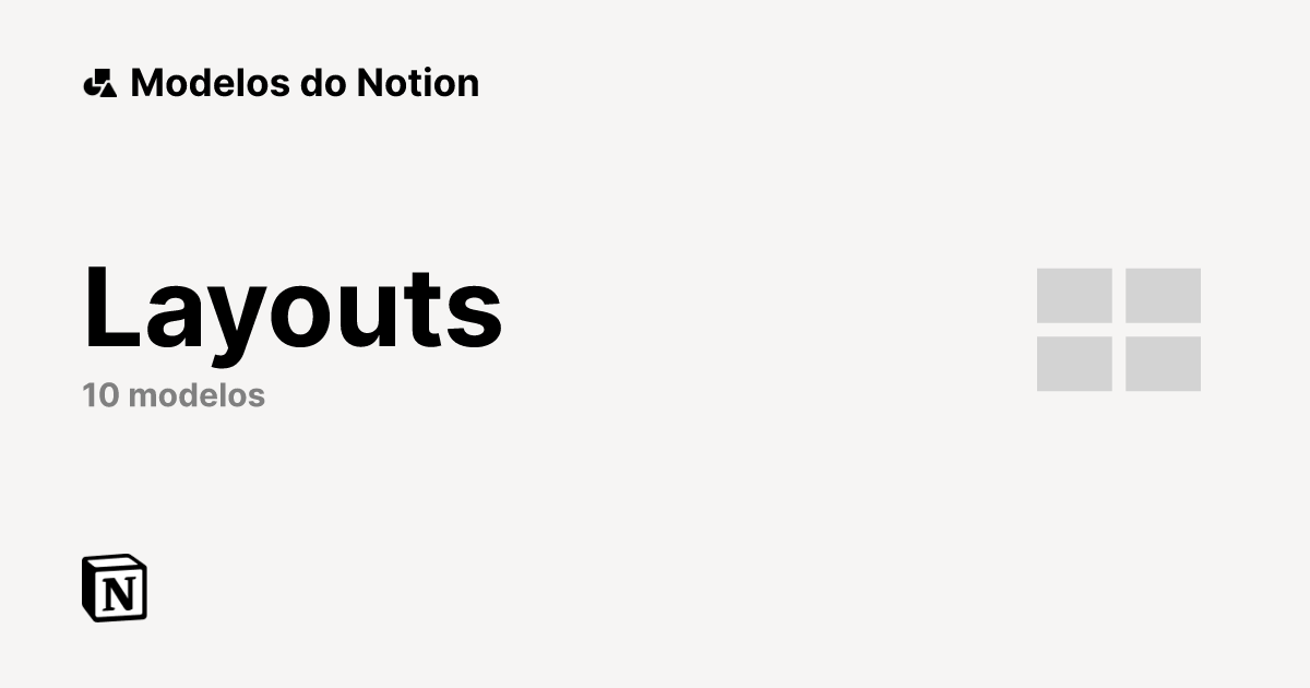 Modelos grátis para Layouts do Notion | Marketplace do Notion