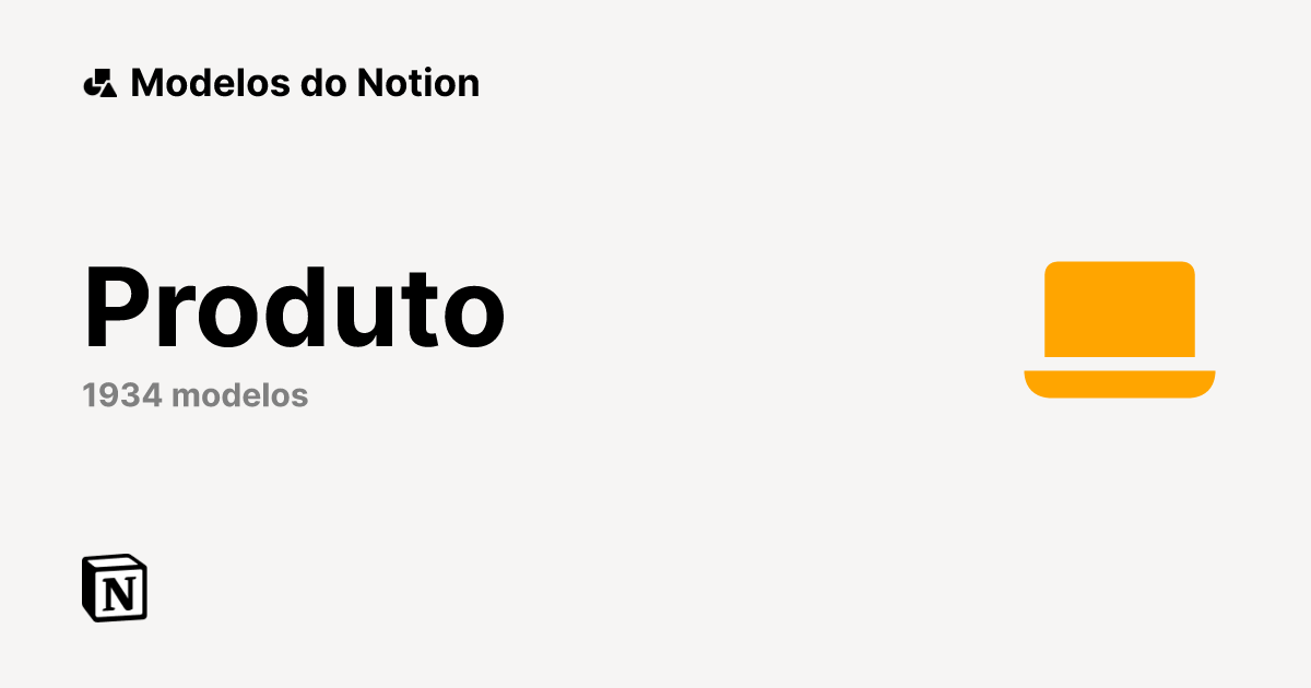 Modelos de produto | Marketplace do Notion