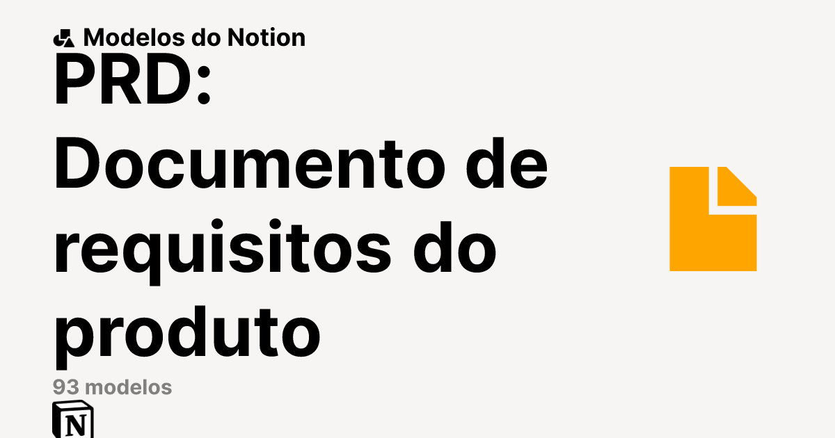 Modelos grátis para PRD: Documento de requisitos do produto do Notion | Marketplace do Notion