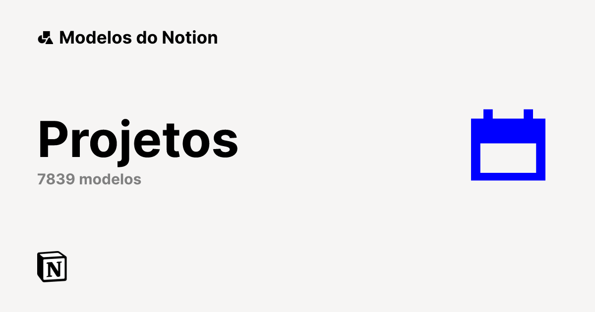 Modelos grátis para Projetos do Notion | Marketplace do Notion