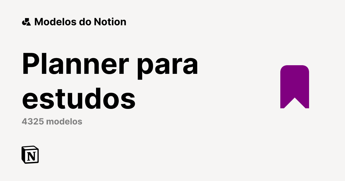 Melhores modelos para Planner para estudos do Notion | Marketplace do Notion