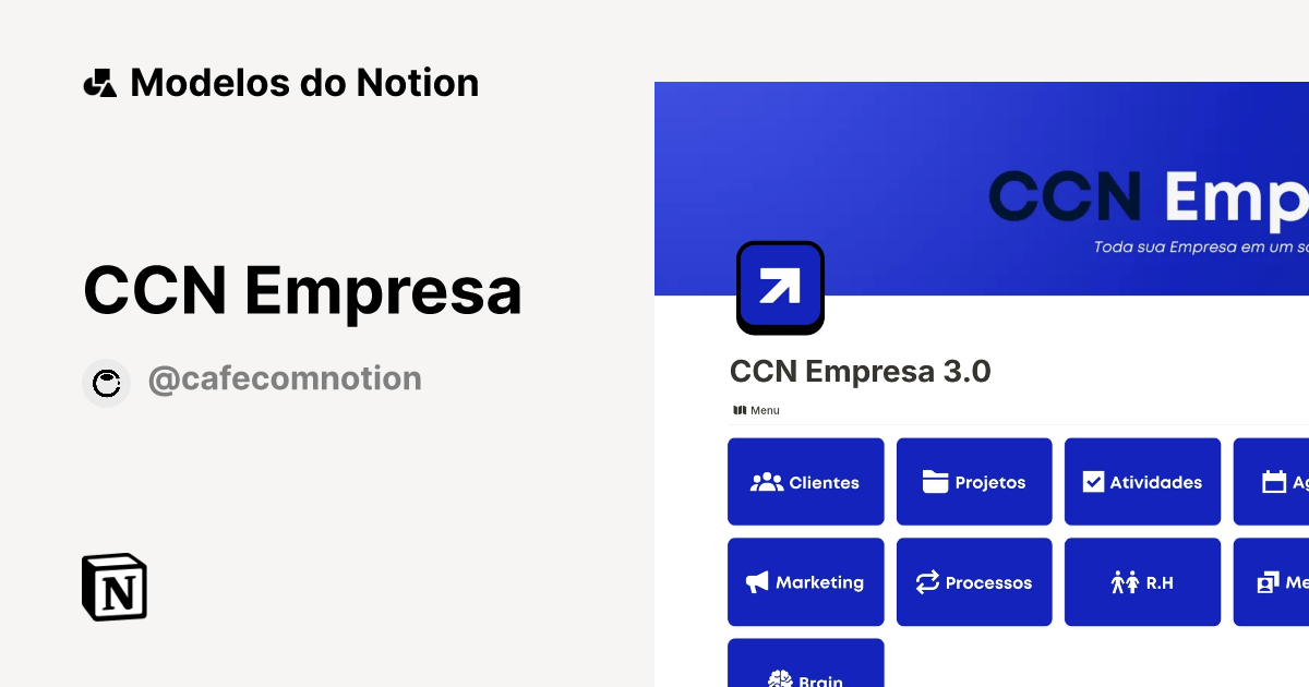 CCN Empresa Modelo por Café com Notion | Marketplace do Notion