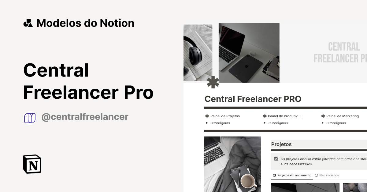 Central Freelancer Pro Modelo por Central Freelancer | Marketplace do Notion