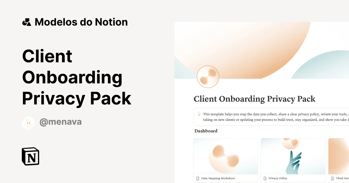 Client Onboarding Privacy Pack Modelo por Menava - Legal Ops Studio ...