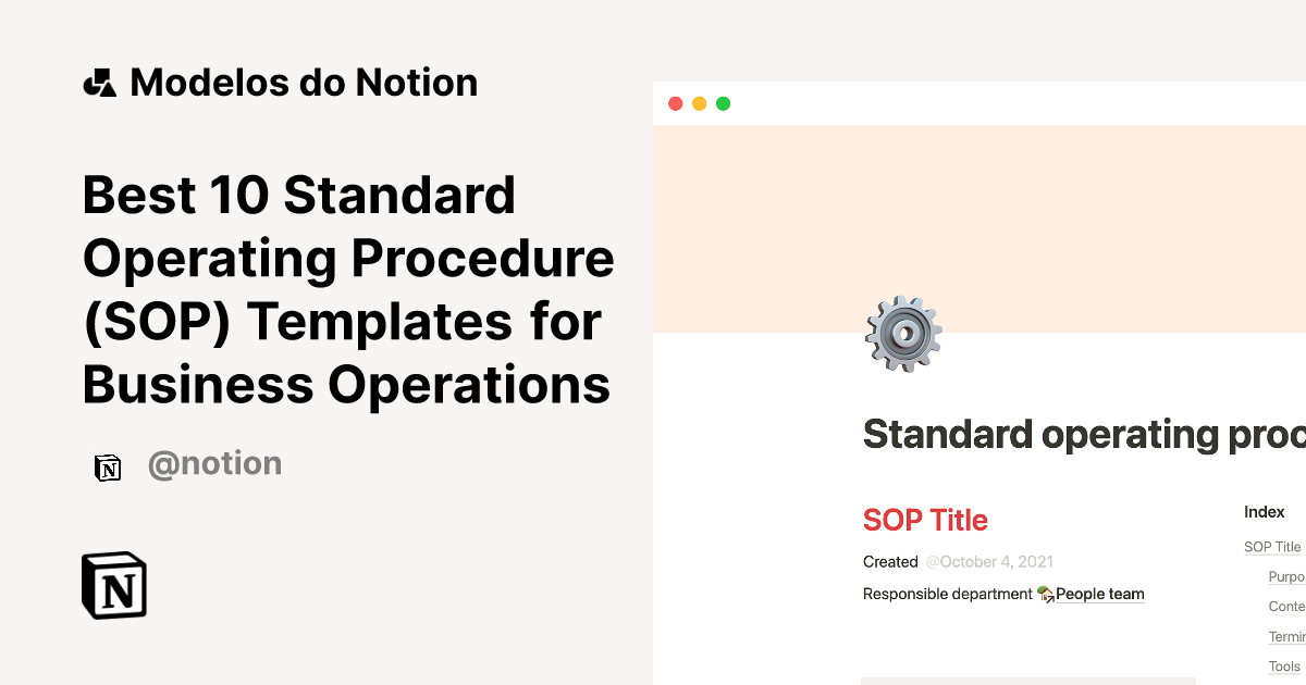 Best 10 Standard Operating Procedure (SOP) Templates for Business ...