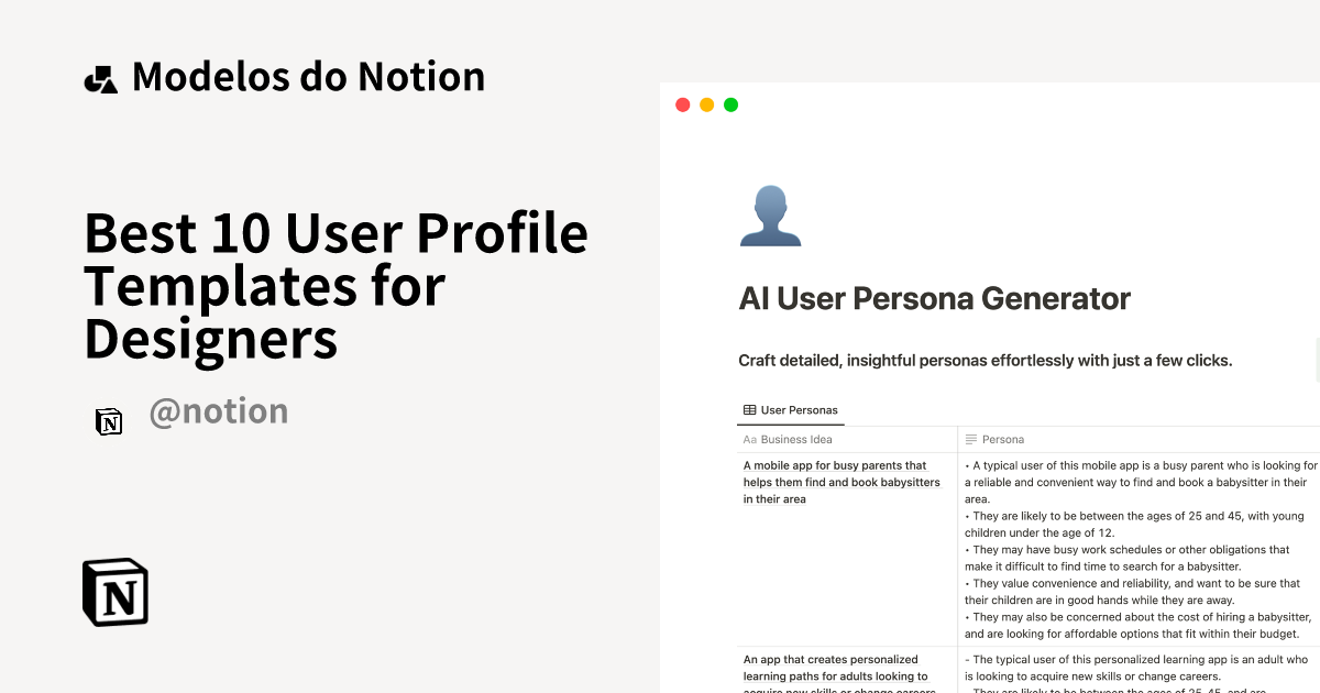 Best 10 User Profile Templates for Designers | Marketplace de Modelos ...