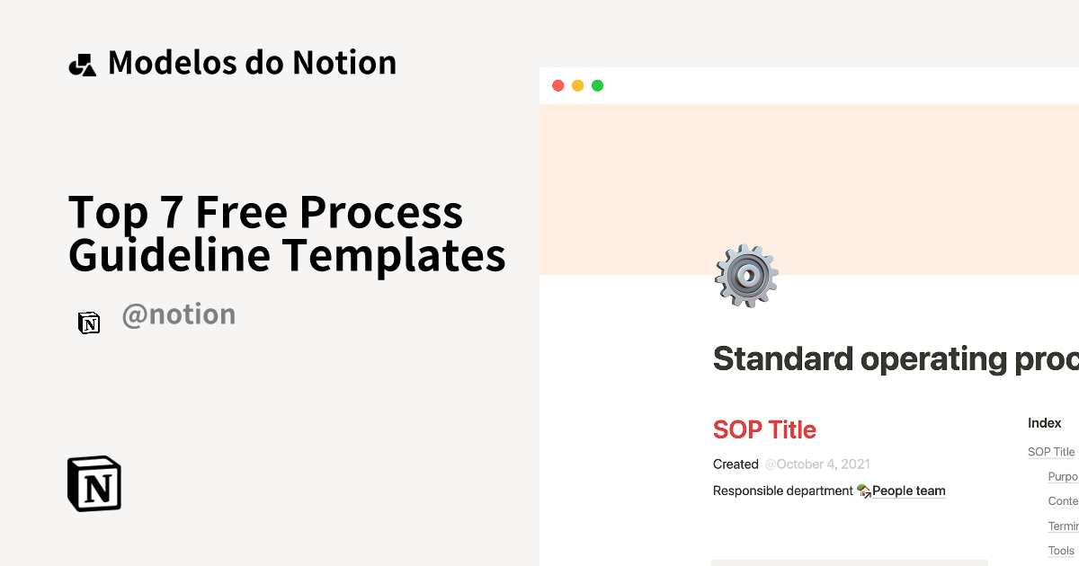 Top 7 Free Process Guideline Templates | Marketplace de Modelos do Notion