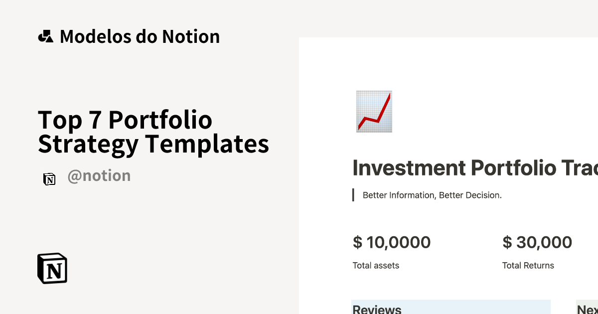 Top 7 Portfolio Strategy Templates | Marketplace de Modelos do Notion
