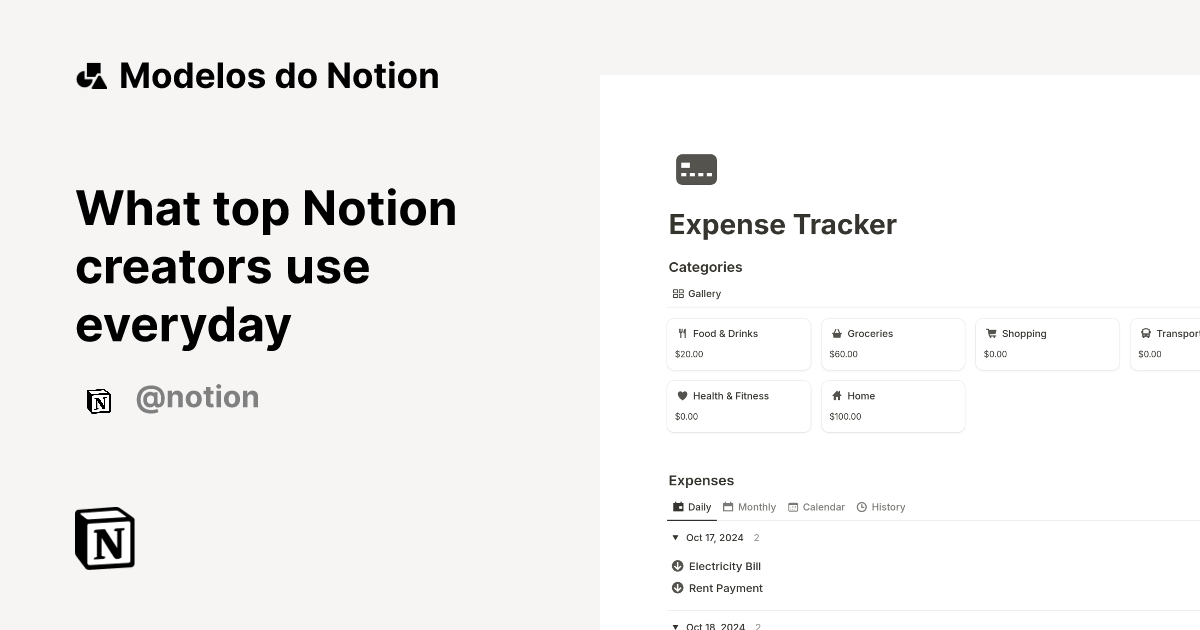 O que os criadores em destaque usam diariamente no Notion | Marketplace ...