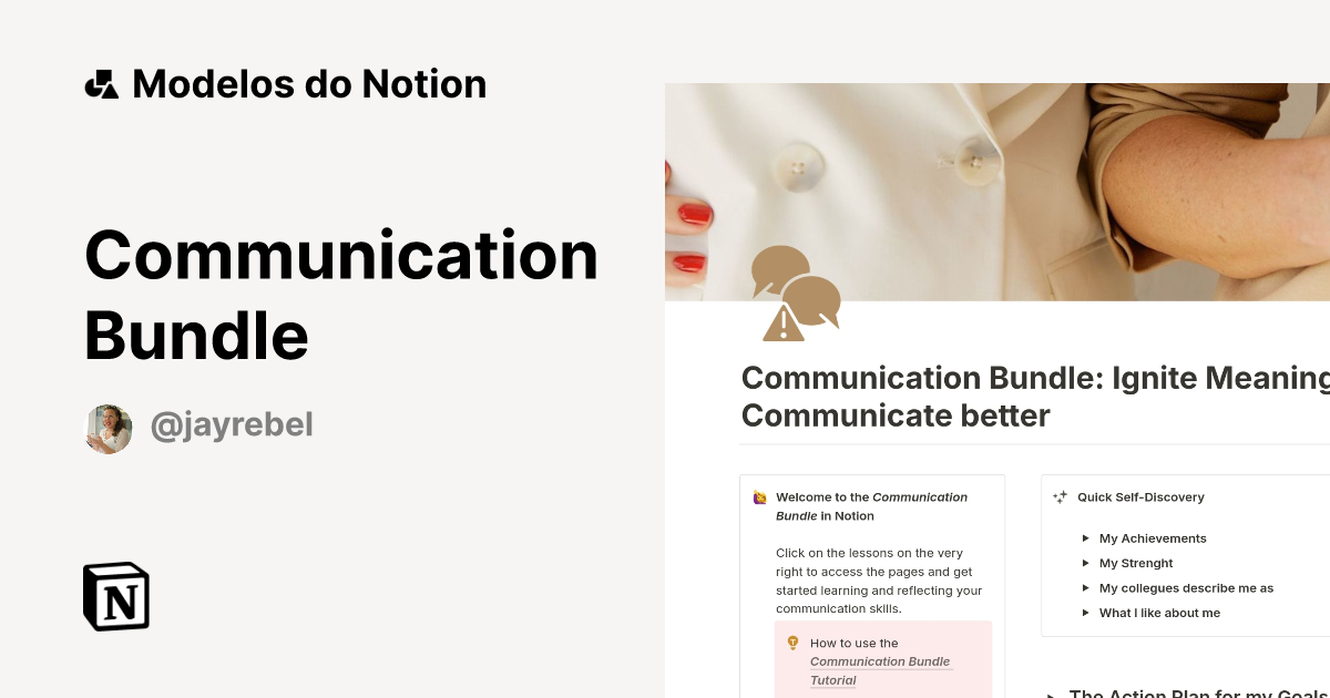 Communication Bundle Modelo por Jay | Marketplace do Notion