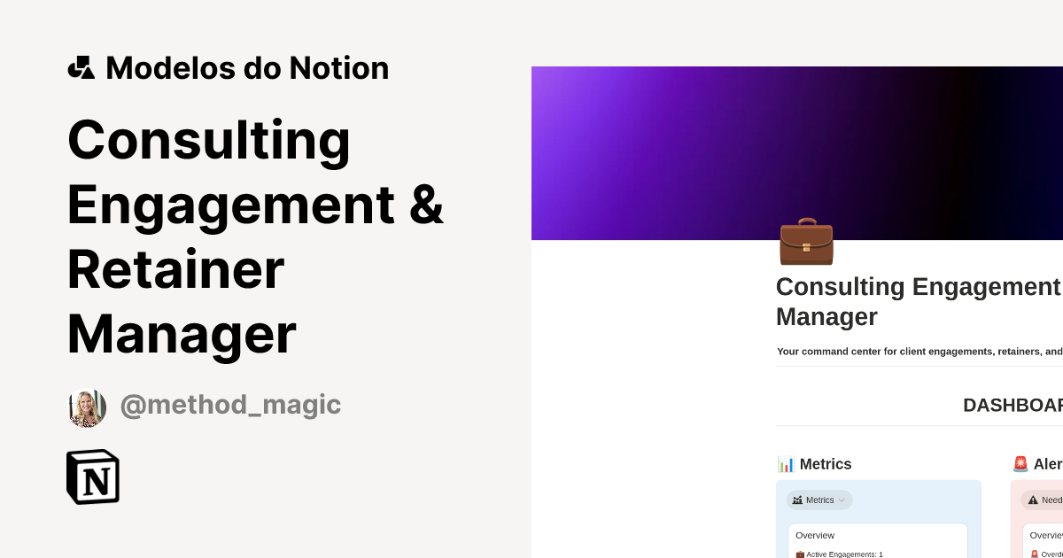 Consulting Engagement & Retainer Manager Modelo por Method & Magic ...