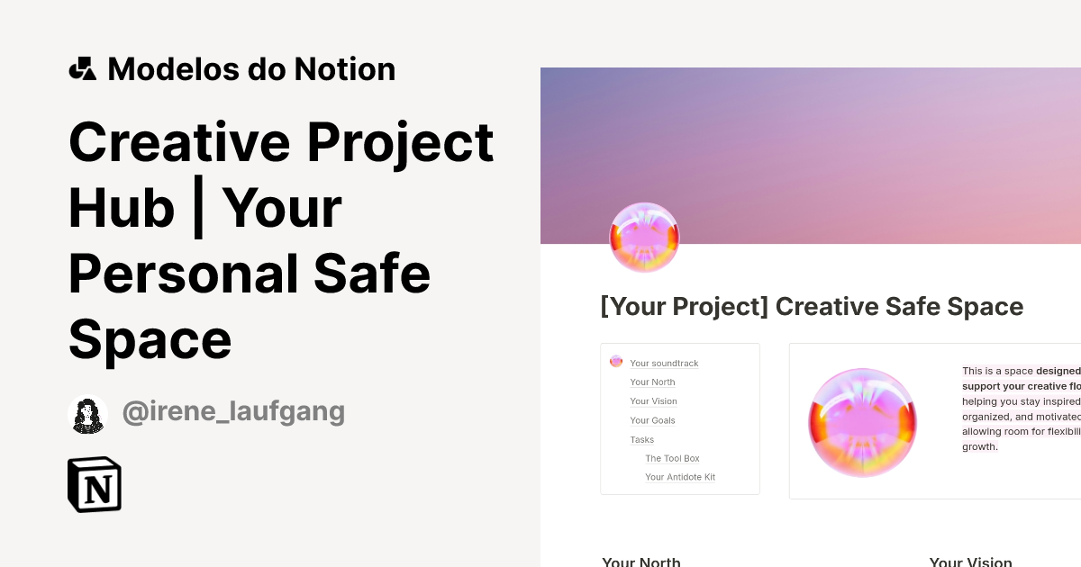 Modelo Creative Project Hub | Your Personal Safe Space | Marketplace do ...