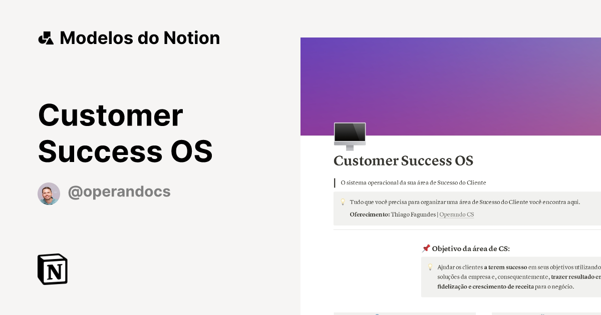 Modelo Customer Success OS | Marketplace do Notion