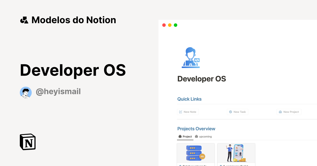 Modelo Developer OS | Marketplace do Notion