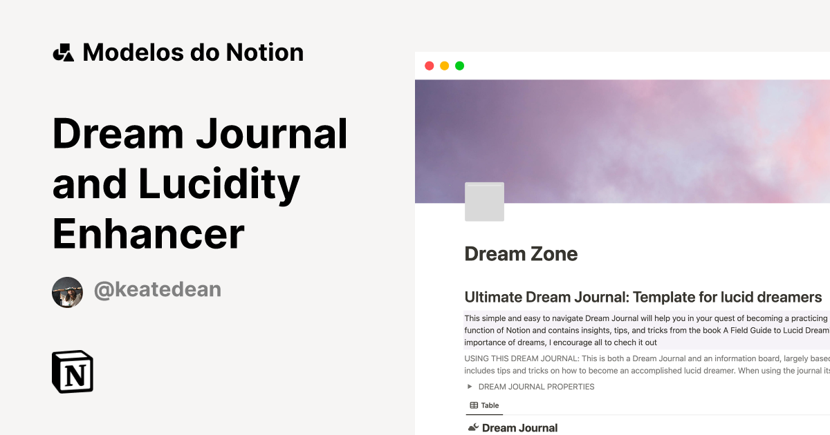 Dream Journal and Lucidity Enhancer Modelo por Keate Dean | Marketplace ...
