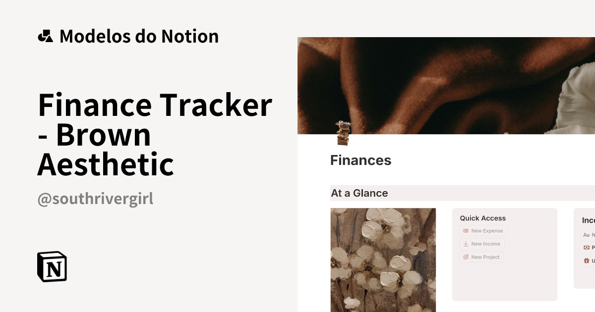 Finance Tracker - Brown Aesthetic Modelo por Southrivergirl ...