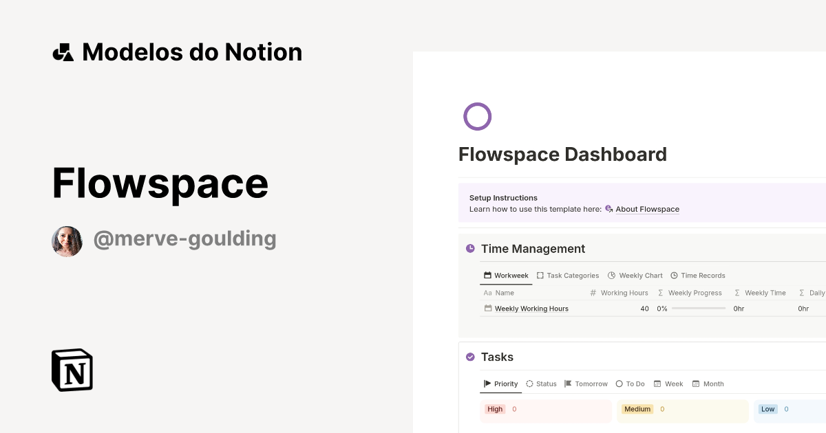 Modelo Flowspace | Marketplace do Notion