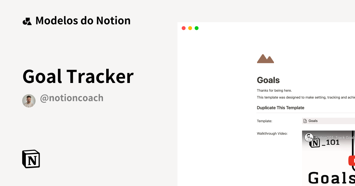 Goal Tracker Modelo por Workcraft | Workspaces, Automation & AI for ...