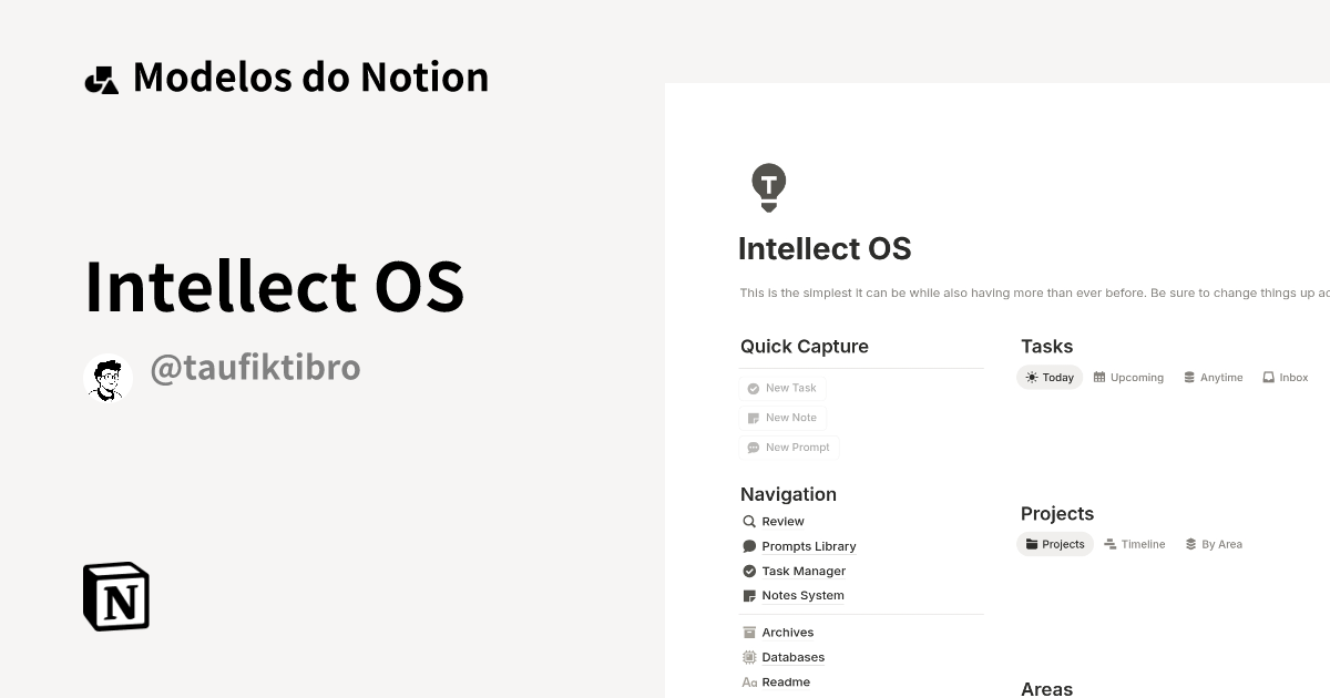 Modelo Intellect OS | Marketplace do Notion