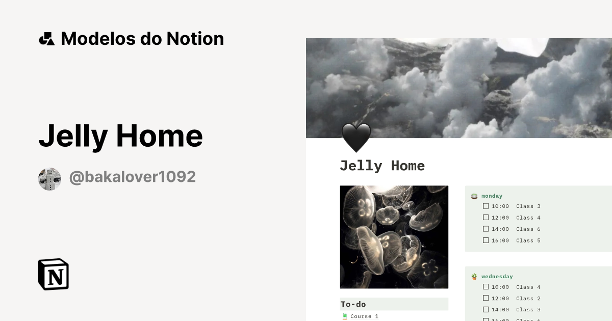 Modelo Jelly Home | Marketplace do Notion