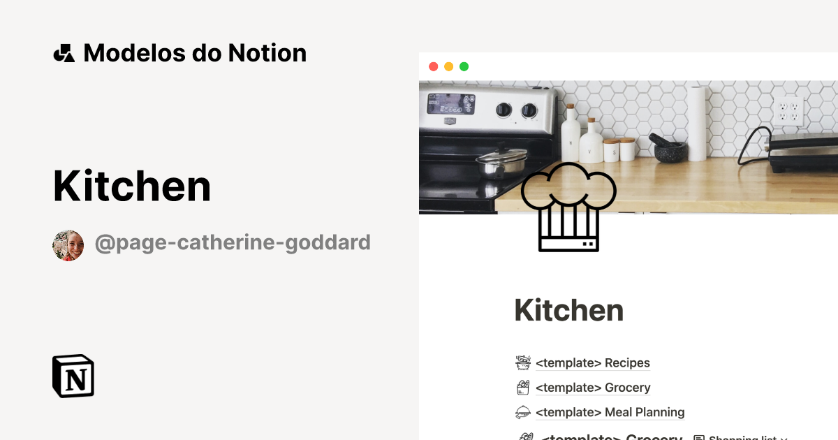 Modelo Kitchen | Marketplace do Notion