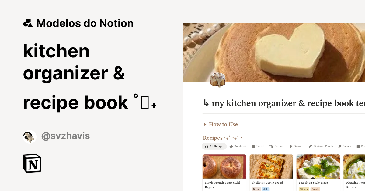 kitchen organizer & recipe book ˚ ˖ ࣪ Modelo por Zhavia