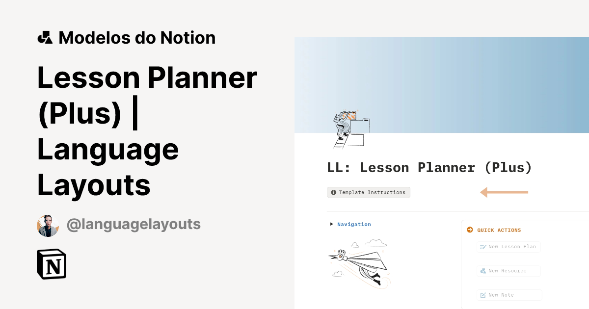 Lesson Planner (Plus) | Language Layouts Modelo por Language Layouts ...