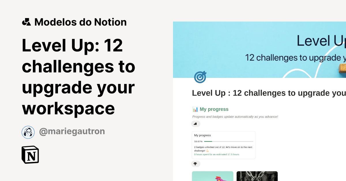 Modelo Level Up: 12 challenges to upgrade your workspace | Marketplace ...