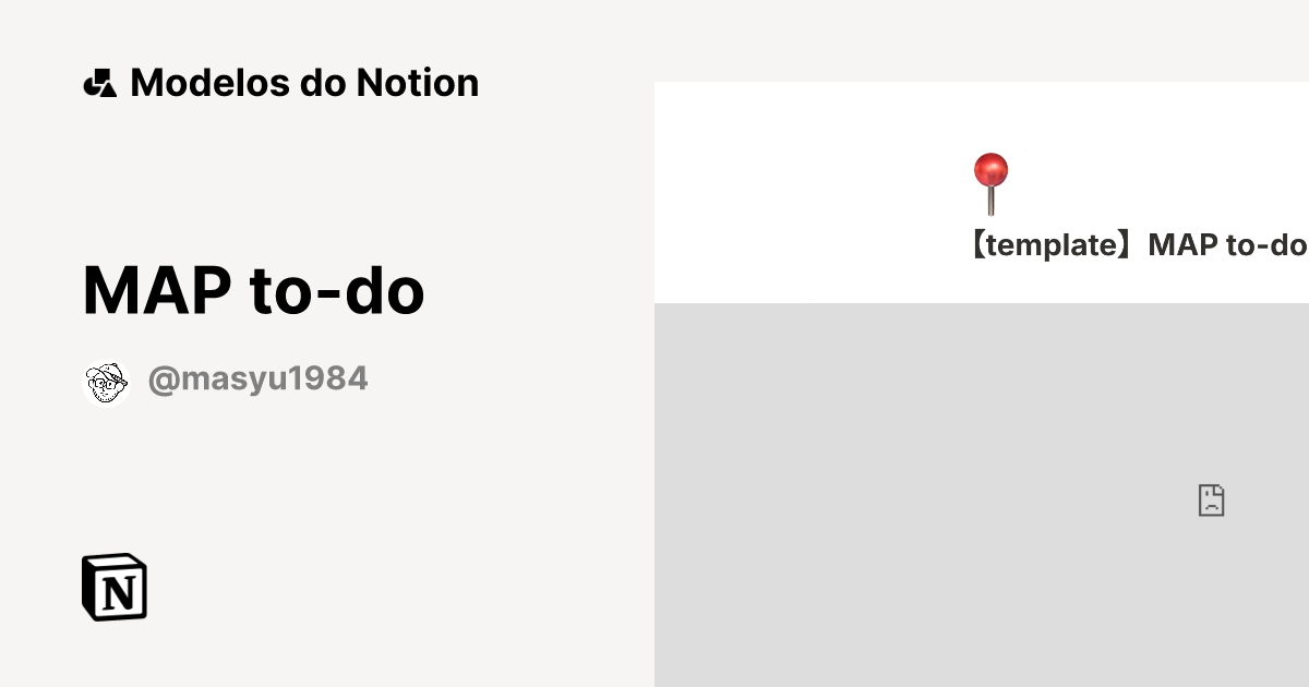 MAP to-do Modelo por GOOD PEOPLES | Masyu | Marketplace do Notion