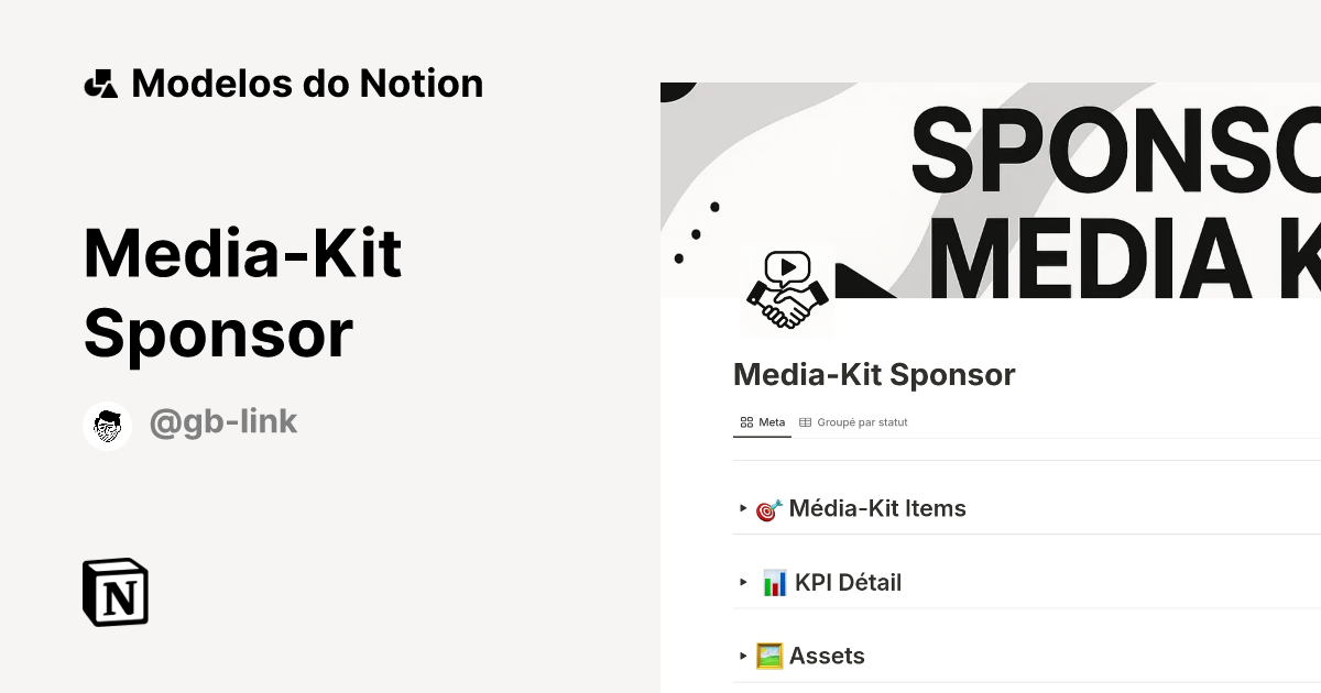 Modelo Media-Kit Sponsor | Marketplace do Notion