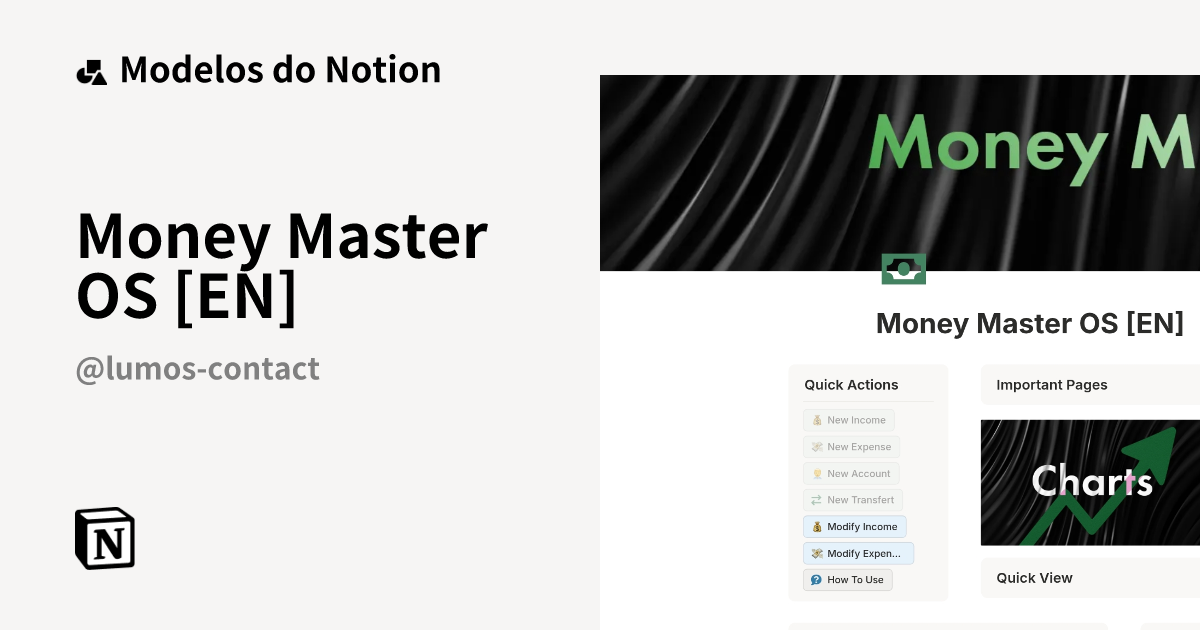 Modelo Money Master OS [EN] | Marketplace do Notion