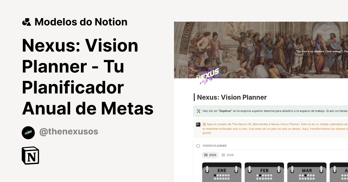 Nexus: Vision Planner - Tu Planificador Anual de Metas Modelo por The ...